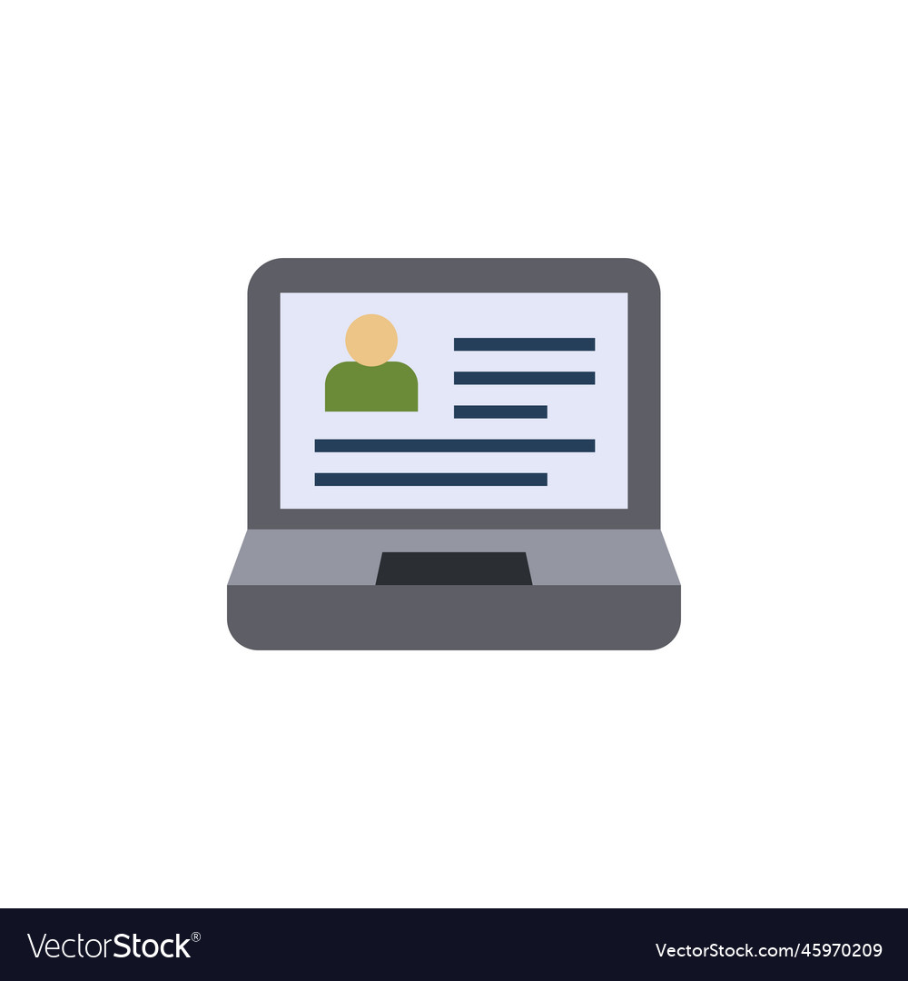 Hr software creative icon flat multicolored from Vector Image