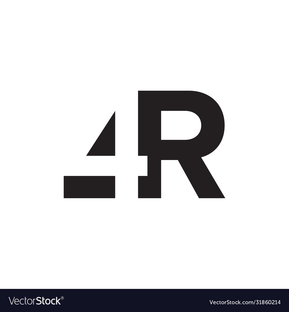 4 r initial logo design Royalty Free Vector Image