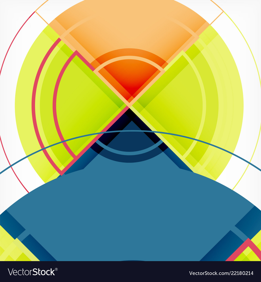 Creative Circles Geometric Abstract Background Vector Image
