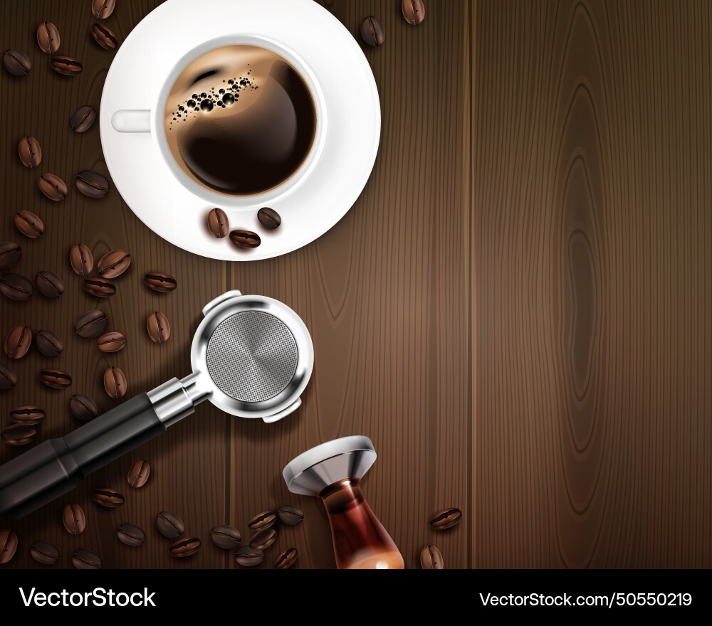 Barista equipment background Royalty Free Vector Image