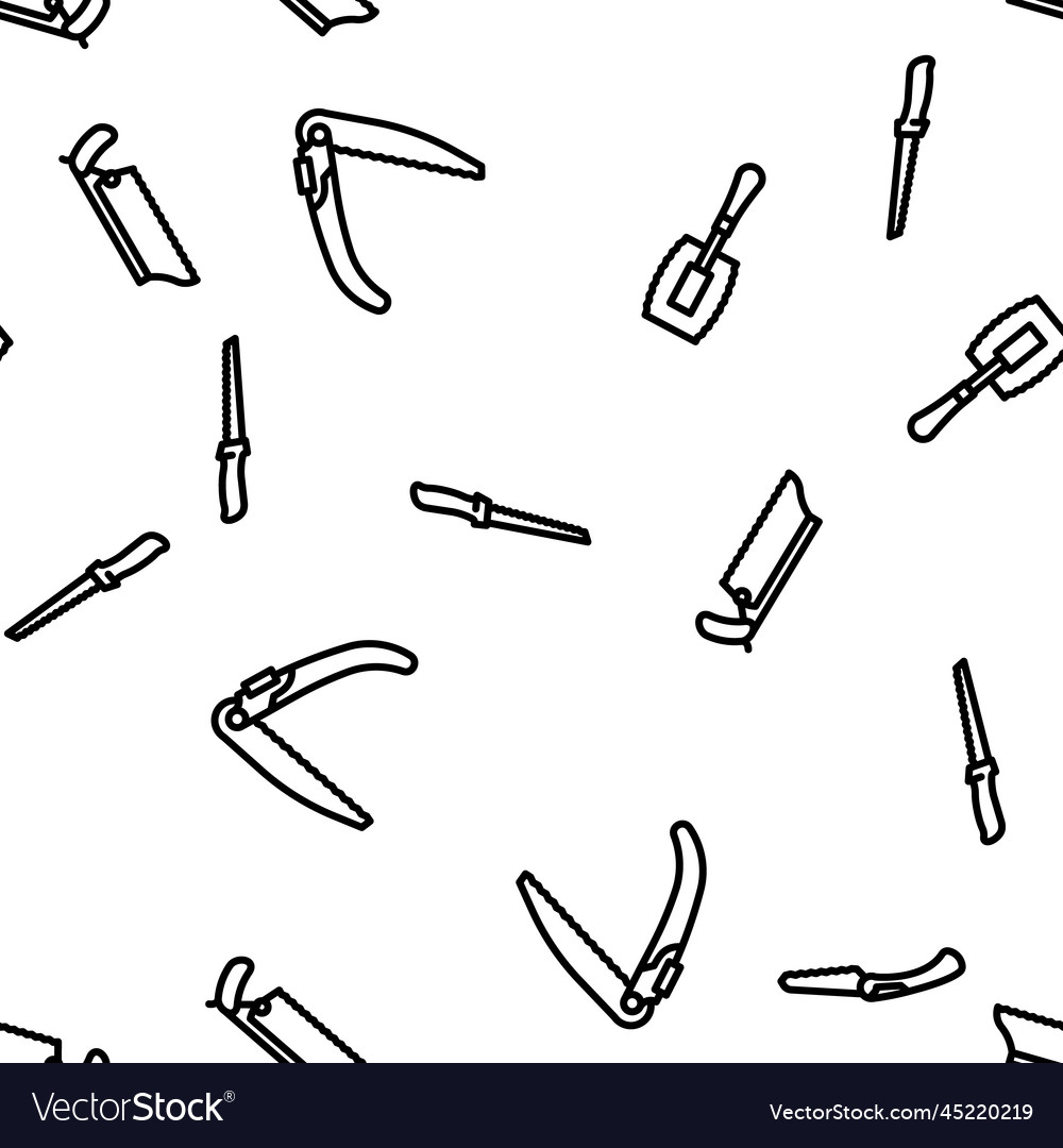 Hand saw construction seamless pattern Royalty Free Vector
