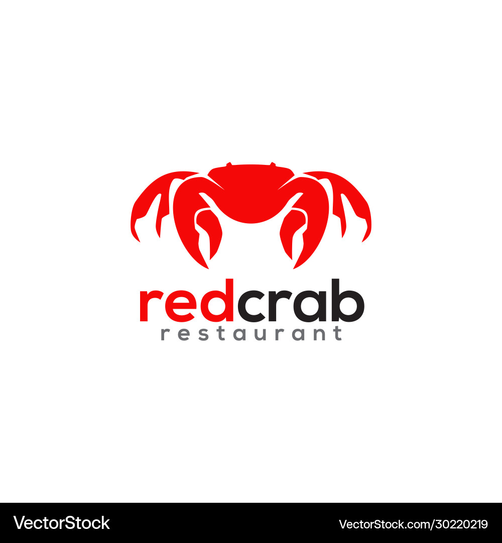 Red crab logo icon design template Royalty Free Vector Image