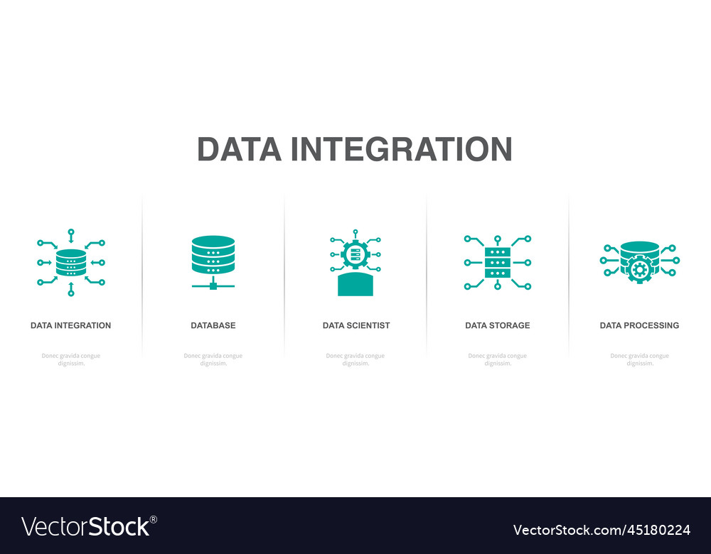 Data Integration Database Scientist Royalty Free Vector 0298
