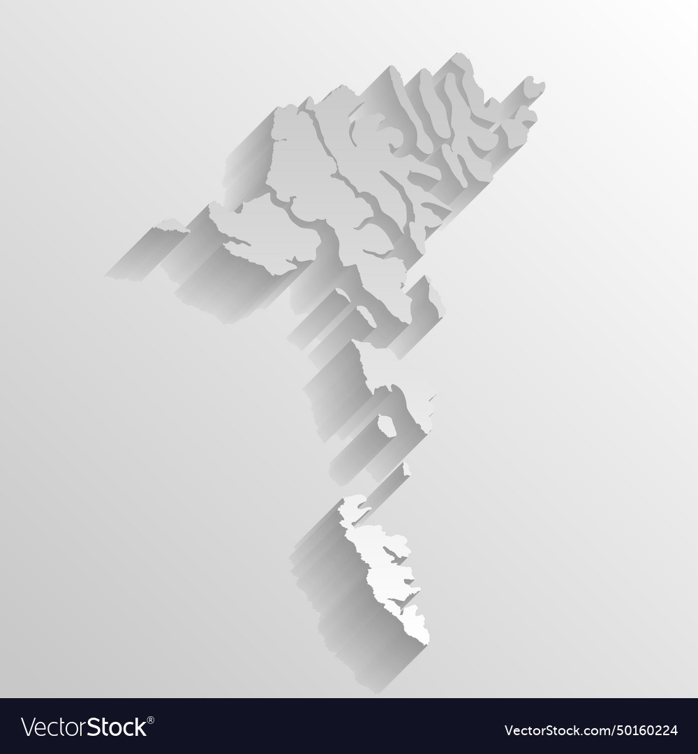 Faroe Islands Map Solid Silhouette Royalty Free Vector Image