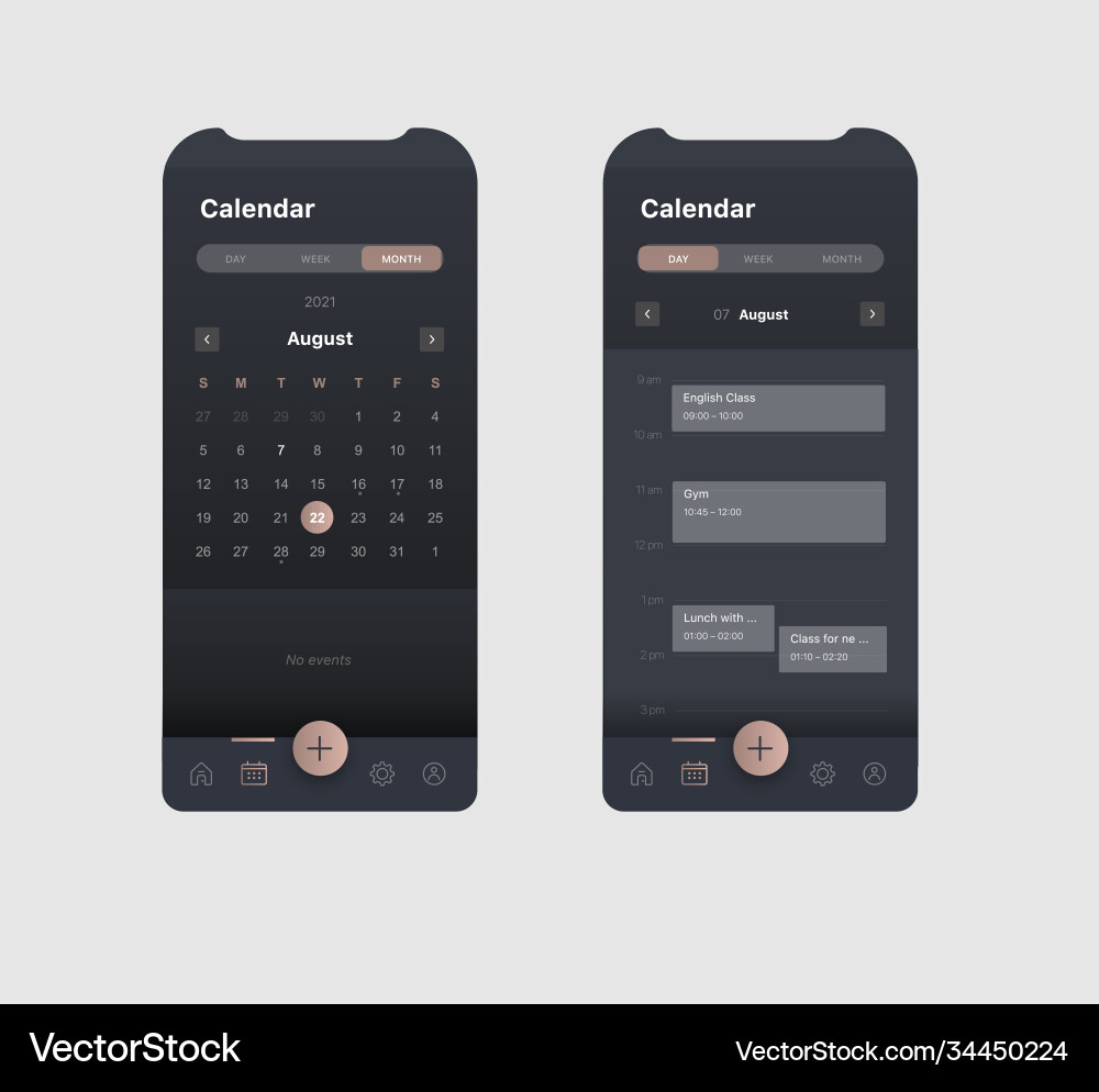 Generic and fictional mobile application visual Vector Image