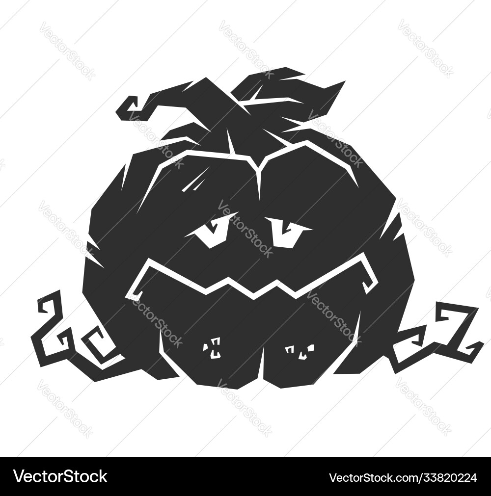 Halloween october pumpkin set with face emotion Vector Image