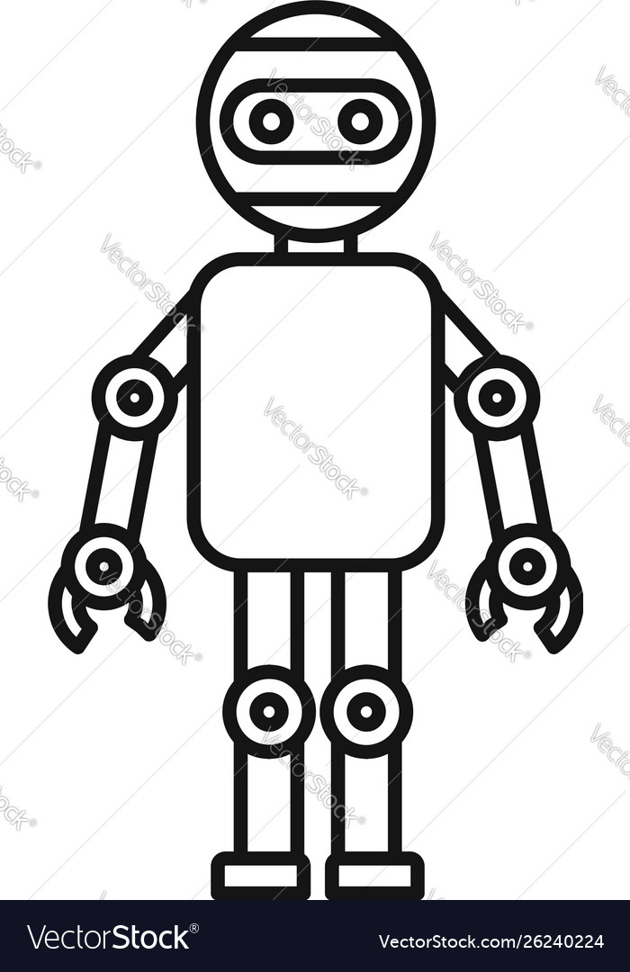 Machine humanoid icon outline style Royalty Free Vector Machine humanoid icon outline style Royalty Free Vector