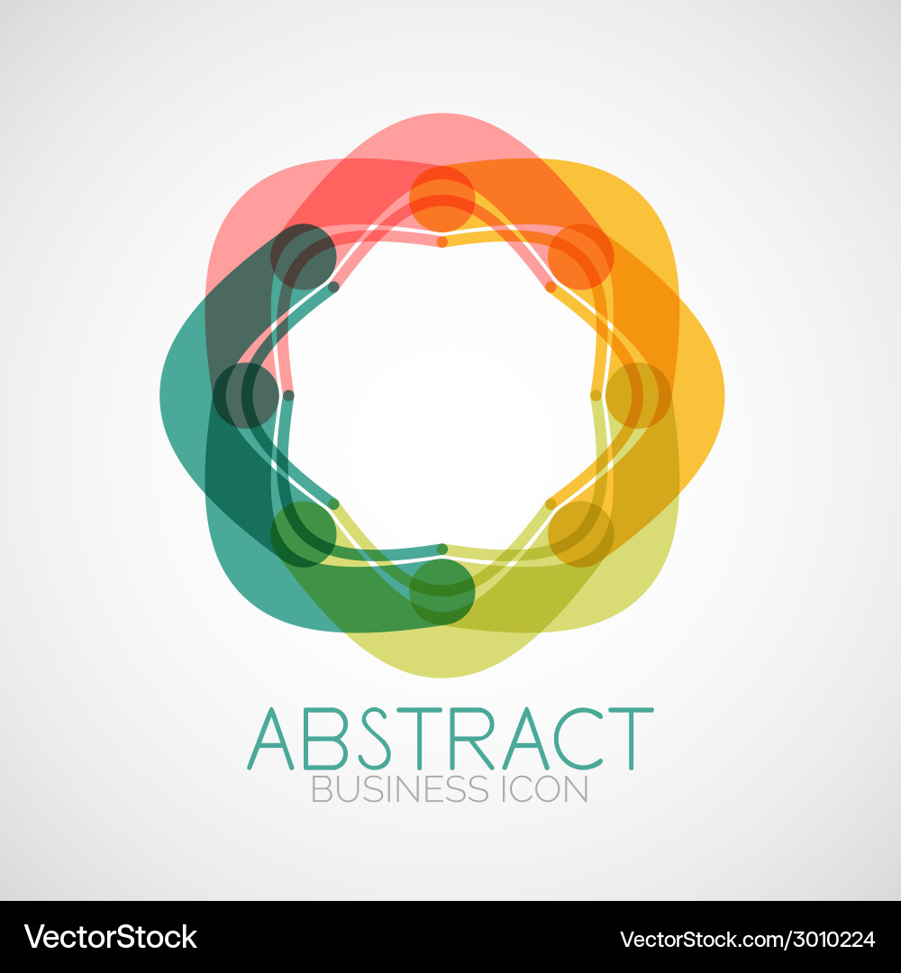 Symmetric abstract geometric shape Royalty Free Vector Image