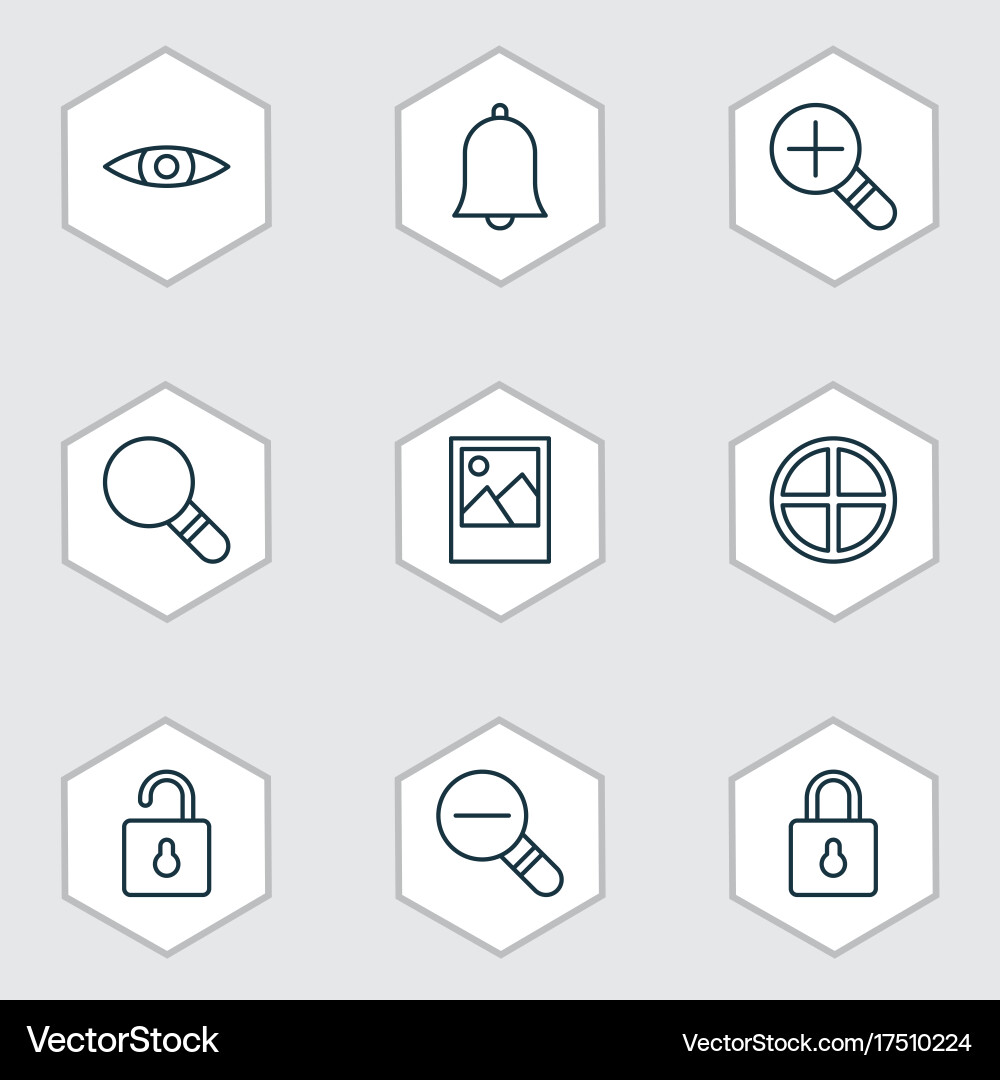 Web icons set collection of research increase Vector Image
