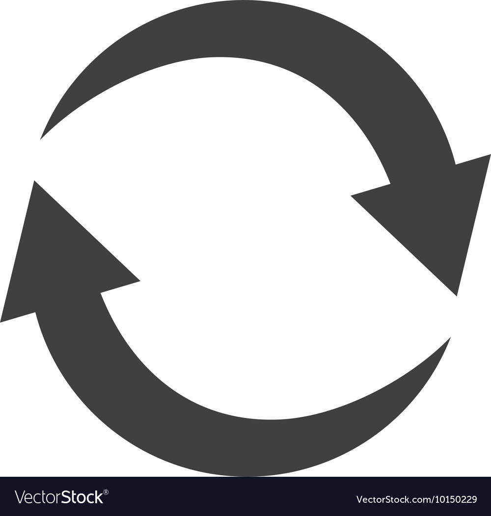 Arrow Direction Circle Silhouette Icon Royalty Free Vector
