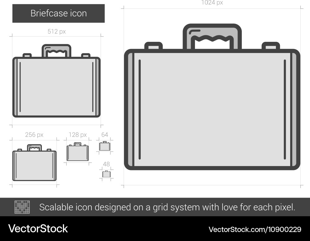 Briefcase line icon Royalty Free Vector Image - VectorStock