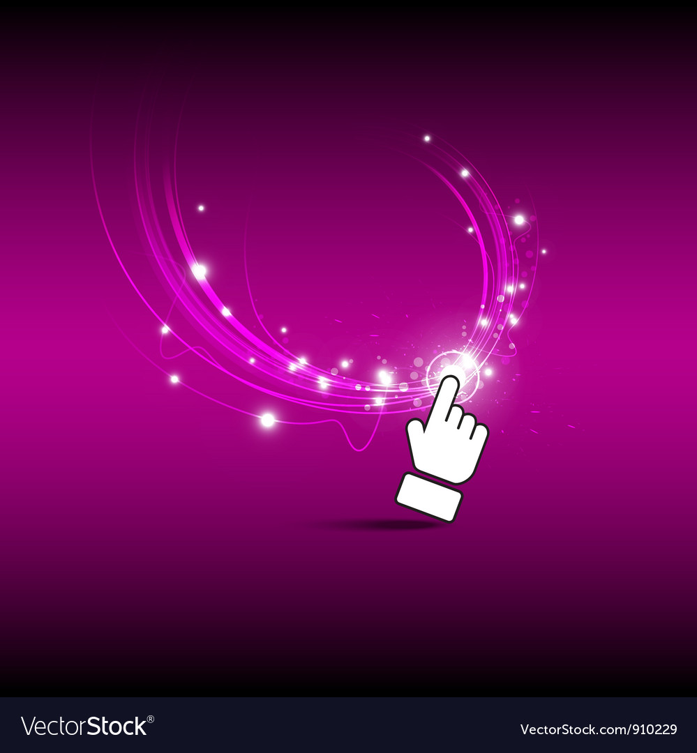 Hand click magic button Royalty Free Vector Image