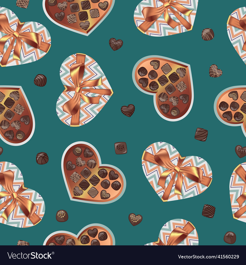 Pattern top view gift open box Royalty Free Vector Image