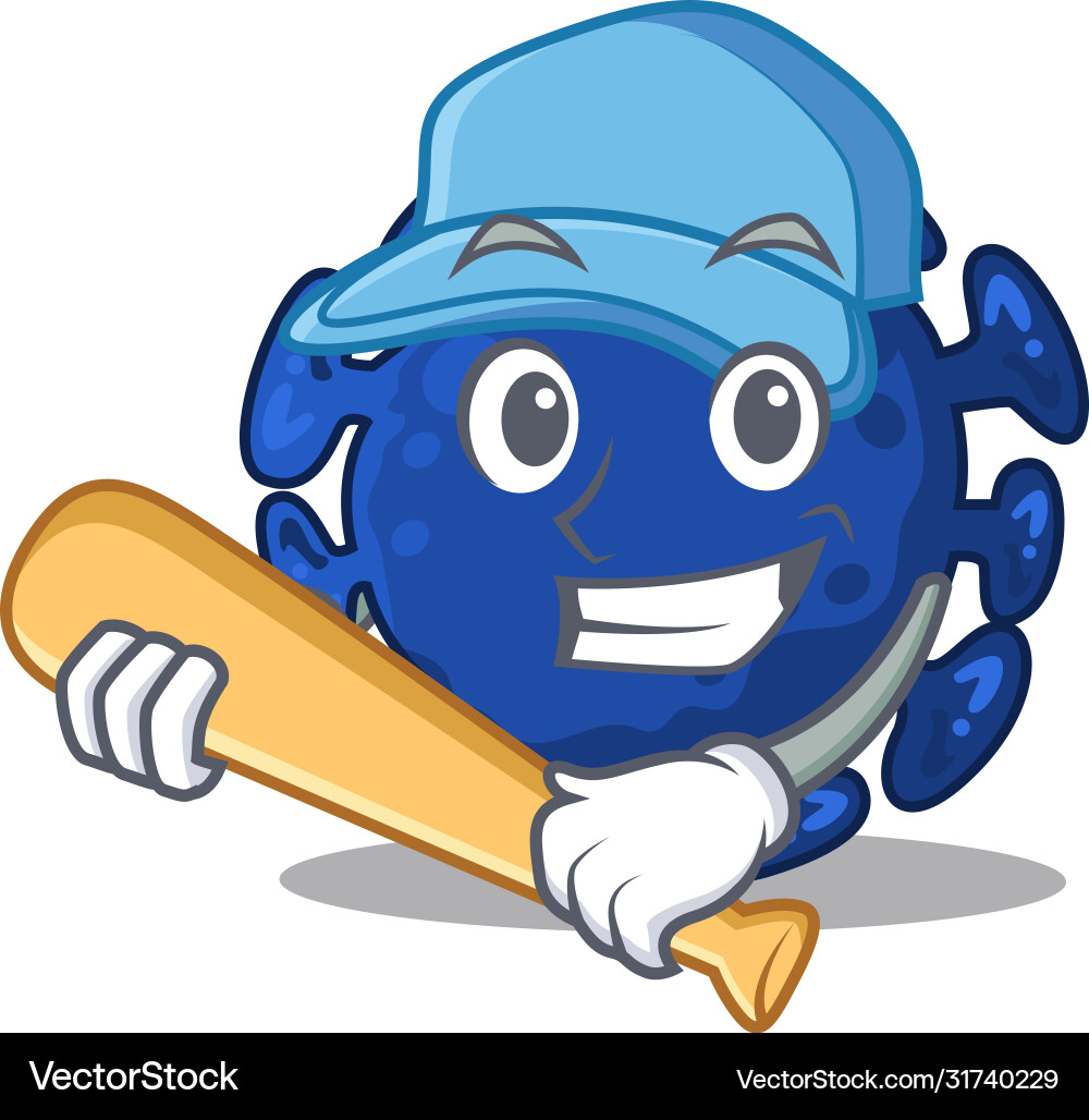 Picture streptococcus cartoon character Royalty Free Vector