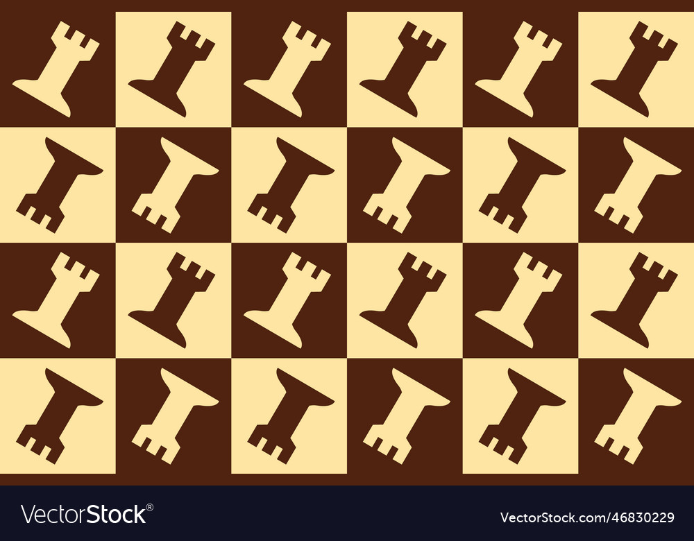 Seamless pattern with chess rook endless Vector Image