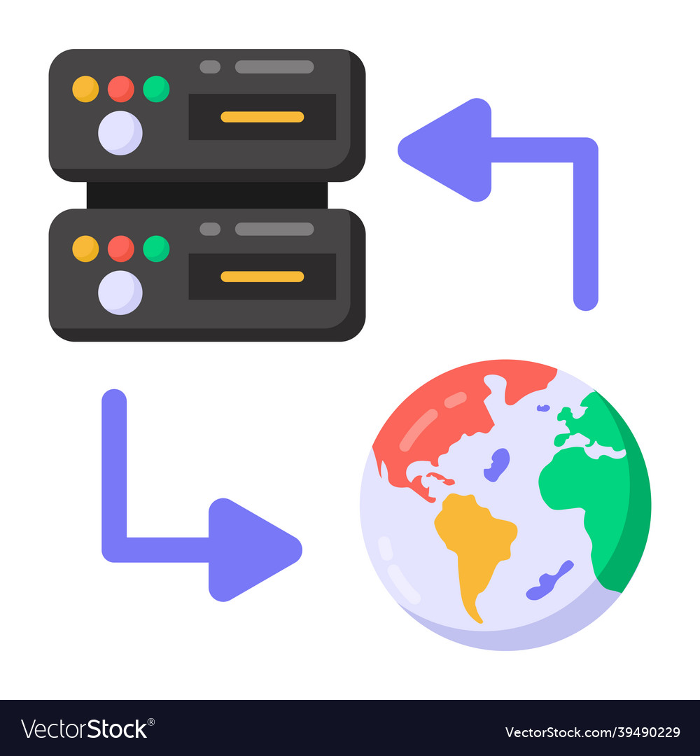 Server transfer Royalty Free Vector Image - VectorStock