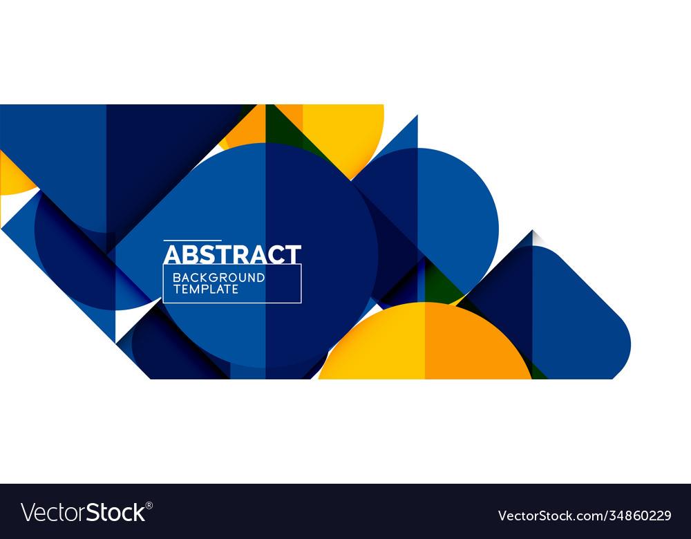 Simple circles and triangles abstract background Vector Image