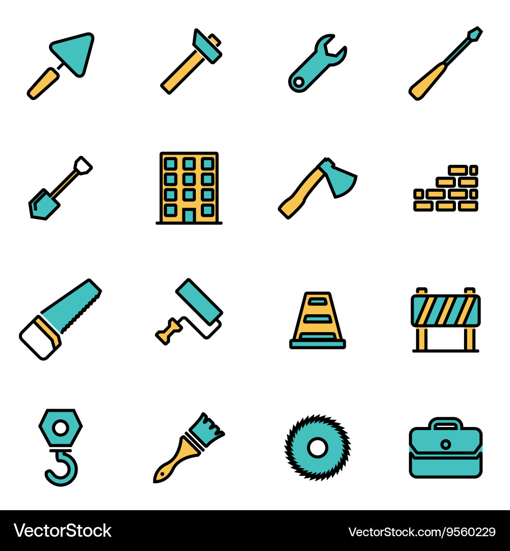 Trendy flat line icon pack for designers Vector Image