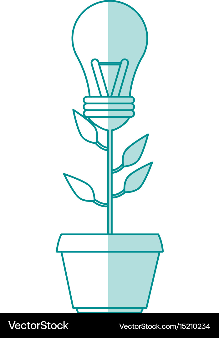 Ecology cartoon silhouette shadow Royalty Free Vector Image