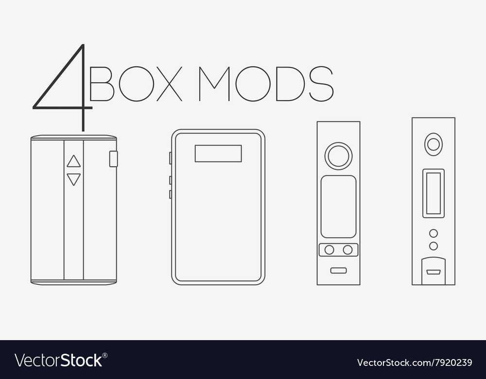 4 thin lines box mods set Royalty Free Vector Image