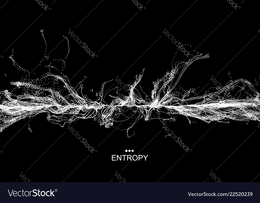 Array with dynamic particles 3d technology style Vector Image