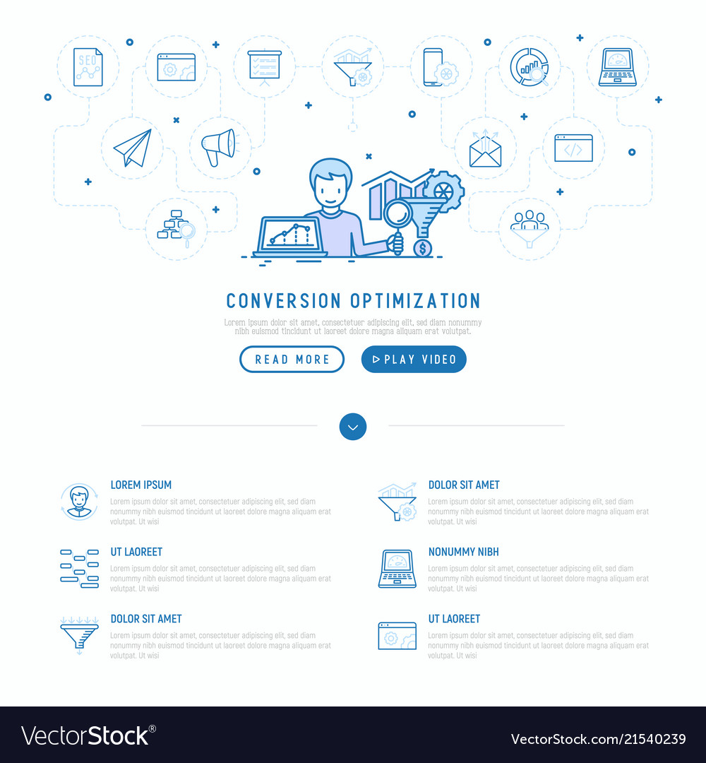 Conversion optimization concept Royalty Free Vector Image