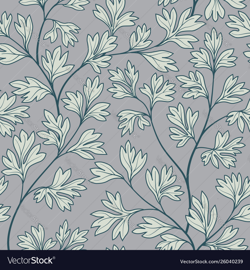 Floral seamless pattern leaves background Vector Image