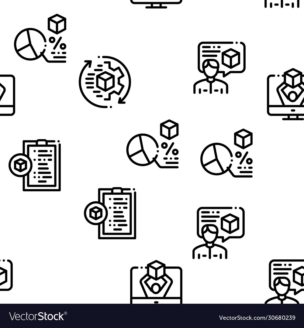Product manager work seamless pattern Royalty Free Vector Product manager work seamless pattern Royalty Free Vector