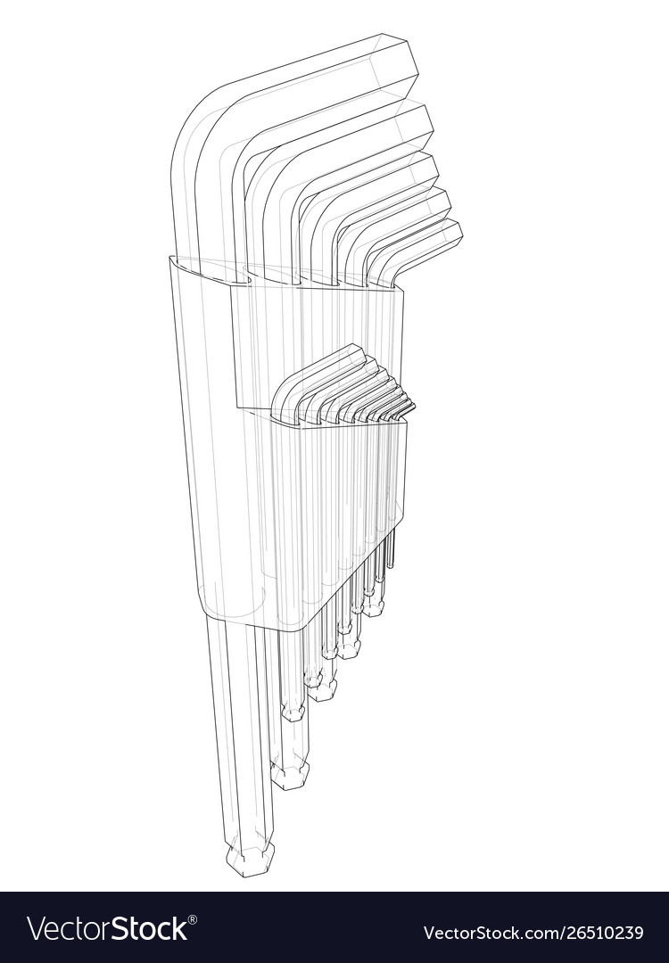 Set hexagon tools Royalty Free Vector Image - VectorStock