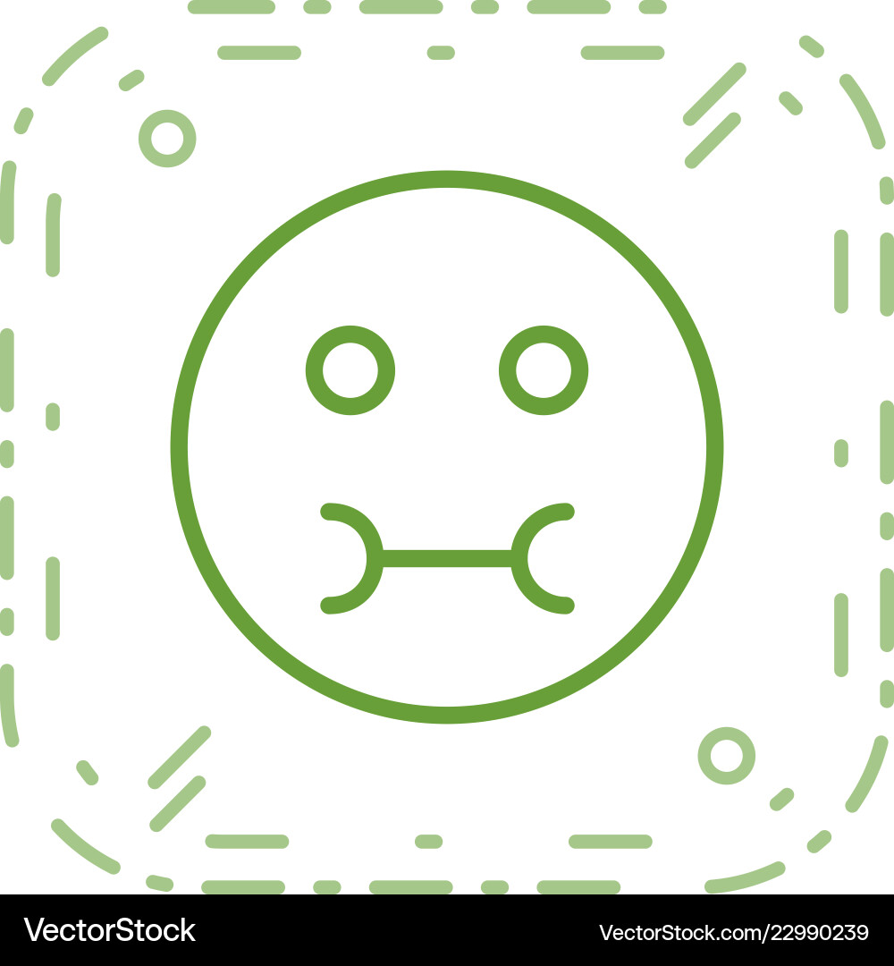 Sick emoji icon Royalty Free Vector Image - VectorStock