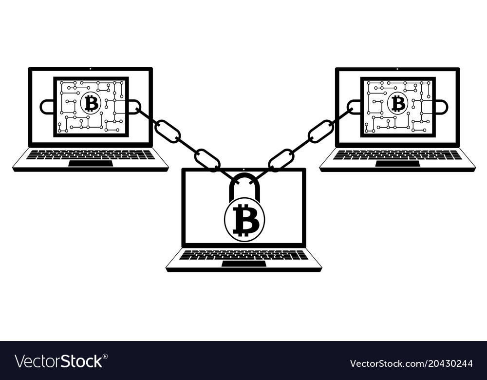 Bitcoin Block Chain Technology Royalty Free Vector Image