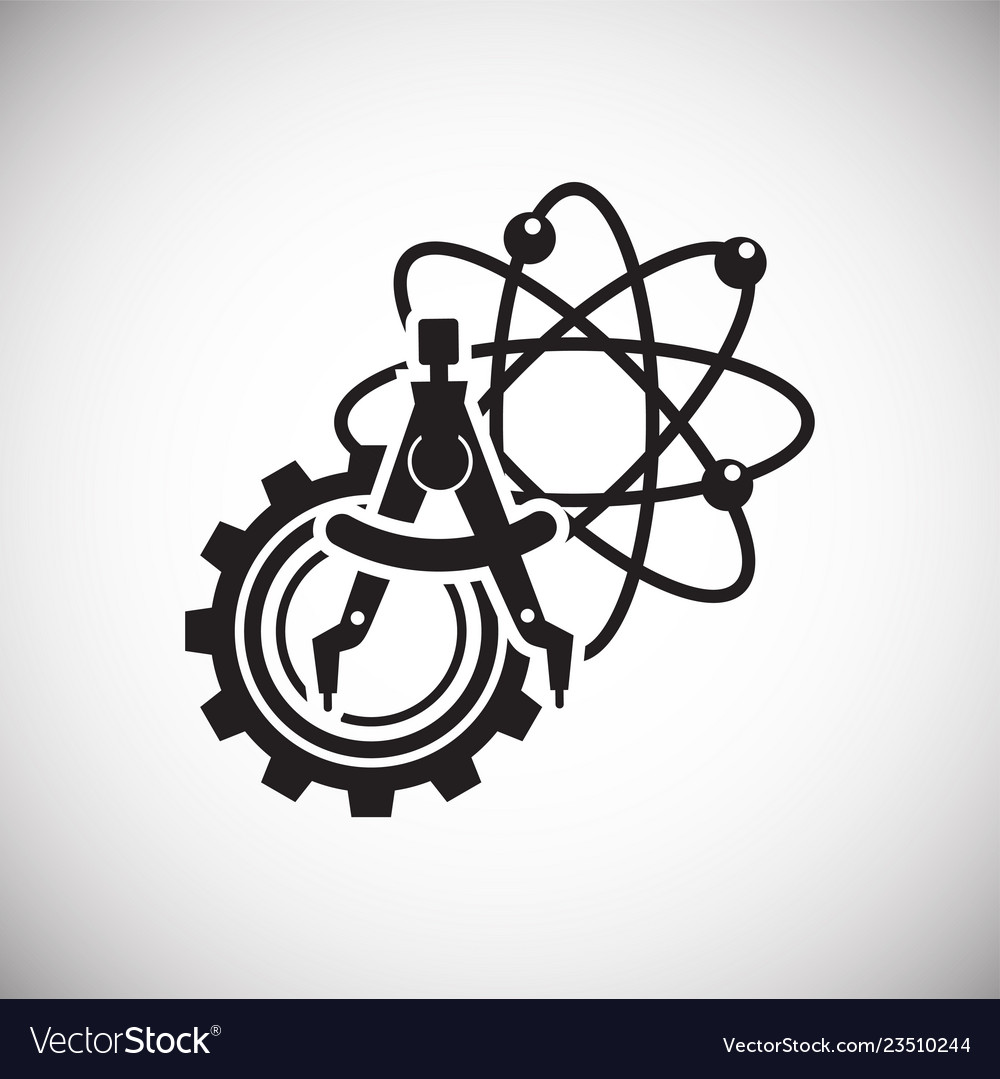 Engineering icon on white background for graphic Vector Image