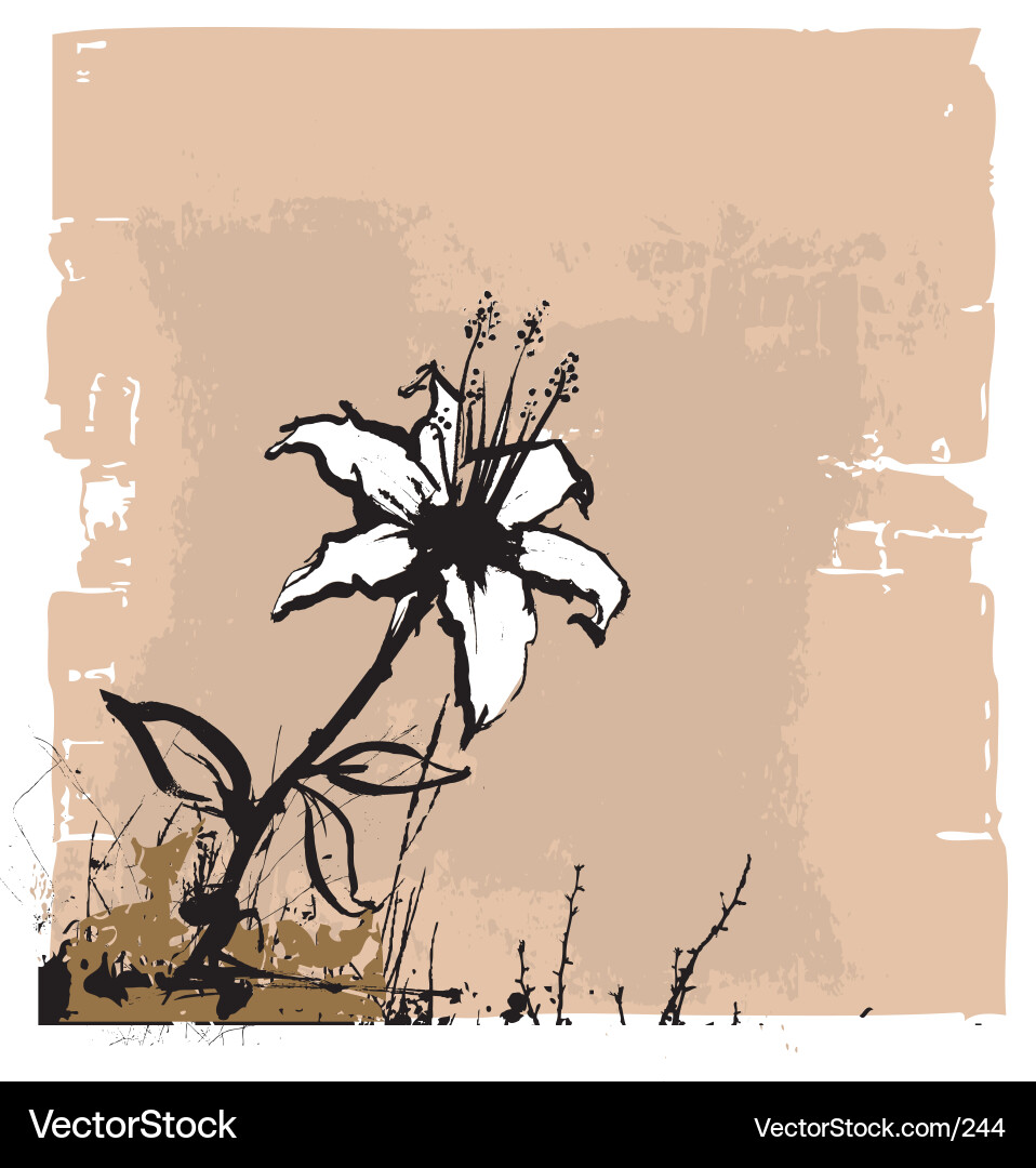 Flower wall Royalty Free Vector Image - VectorStock