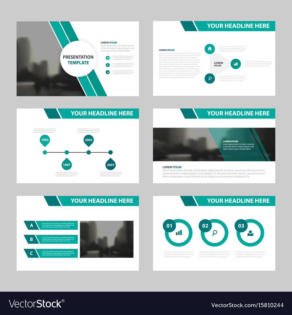 Green abstract presentation templates Royalty Free Vector