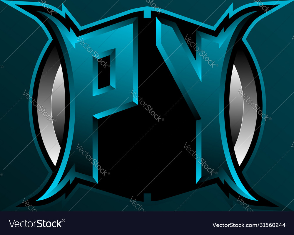 Initial py logo design Royalty Free Vector Image