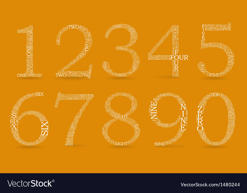 Numbers set Royalty Free Vector Image - VectorStock
