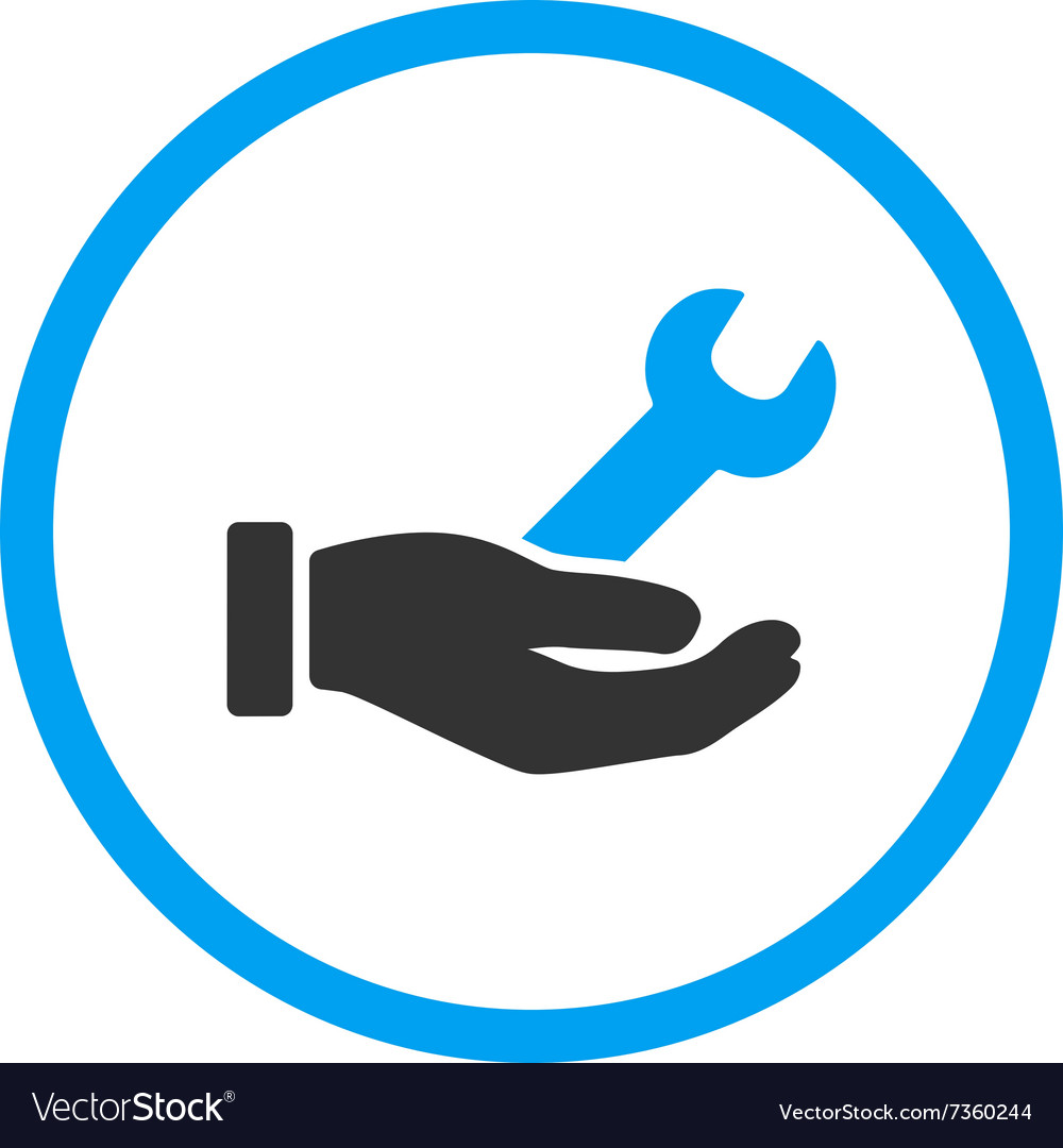 Wrench service rounded icon Royalty Free Vector Image Wrench service rounded icon Royalty Free Vector Image
