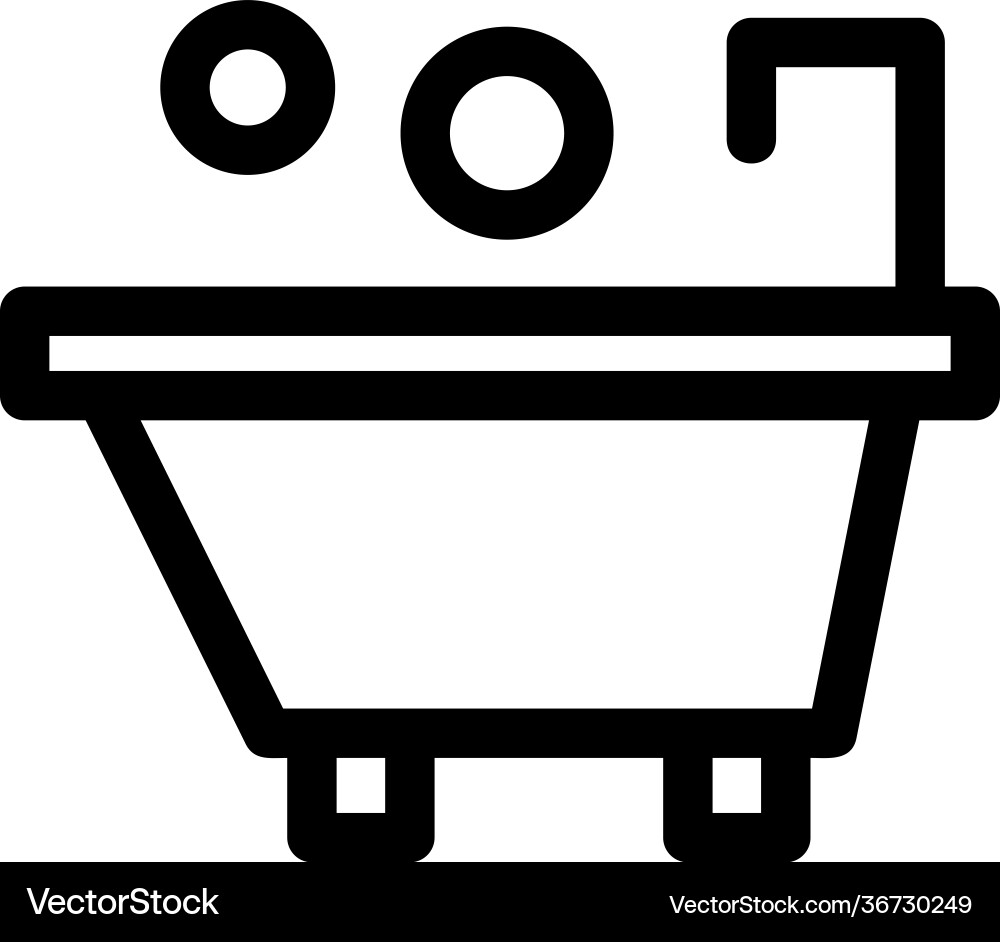 Bathtub icon or logo isolated sign symbol Vector Image