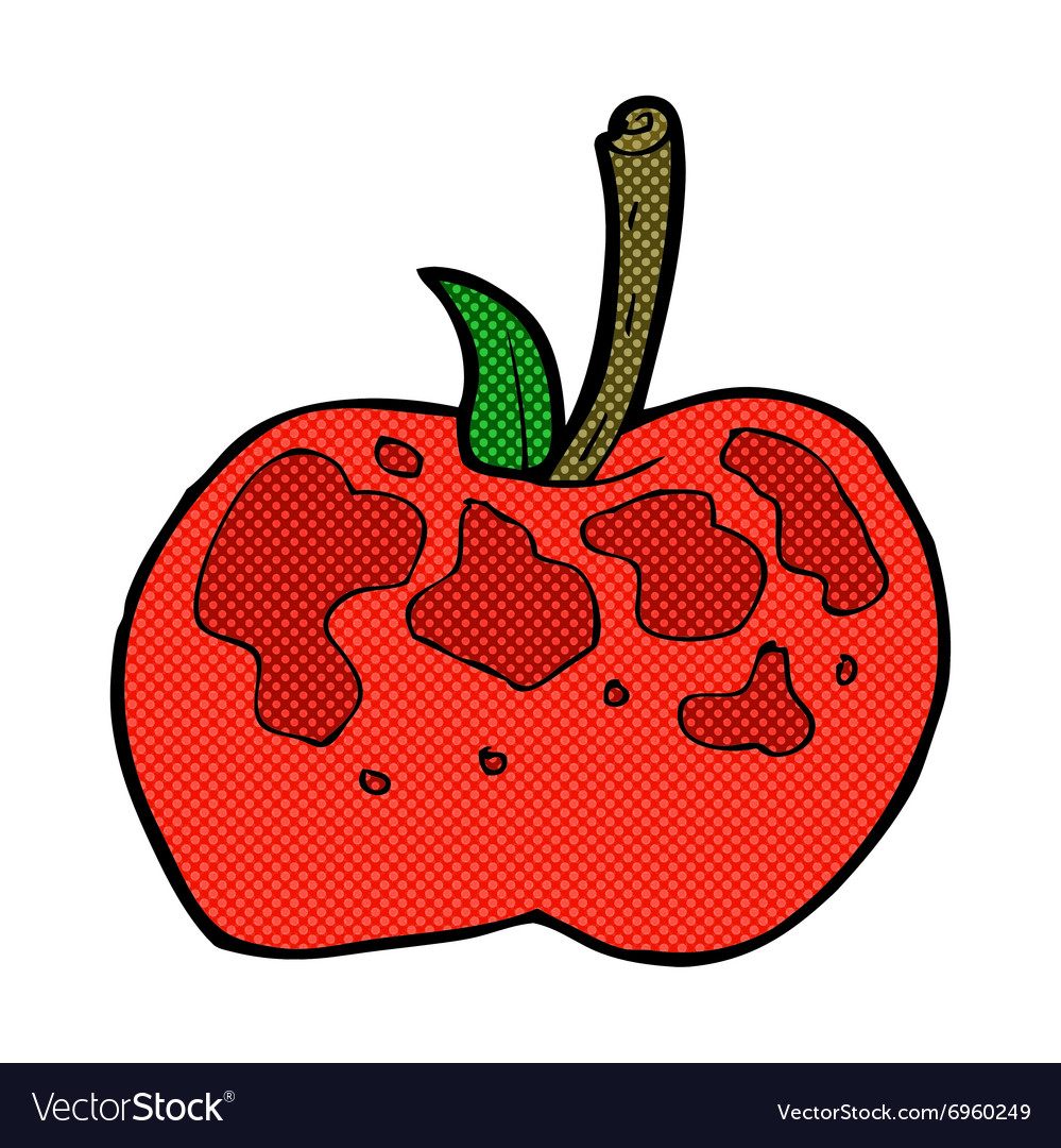 Comic cartoon apple Royalty Free Vector Image - VectorStock