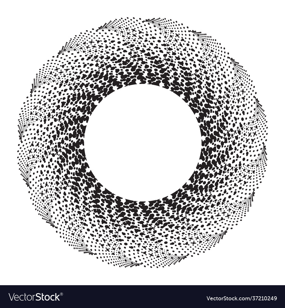 Dotted halftone spiral pattern or texture Vector Image