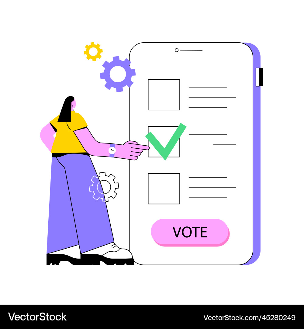 Electronic voting abstract concept Royalty Free Vector Image