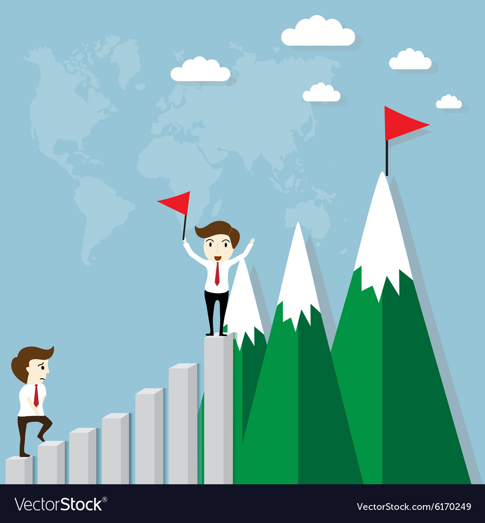 Growing graph Royalty Free Vector Image - VectorStock