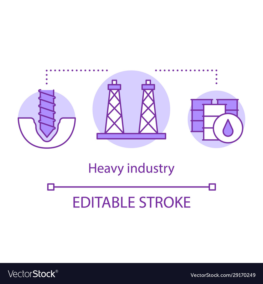 Heavy industry concept icon processing Royalty Free Vector