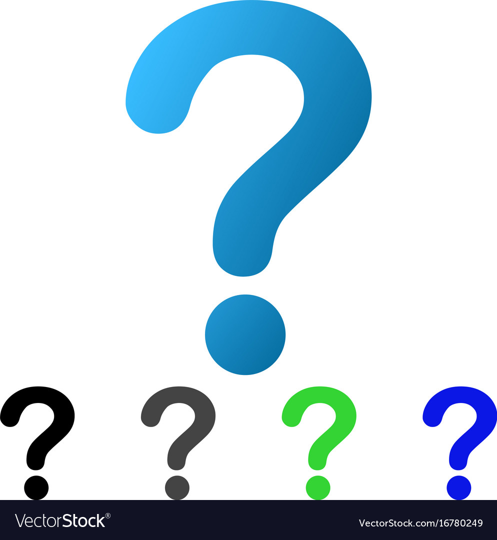 Question flat gradient icon Royalty Free Vector Image