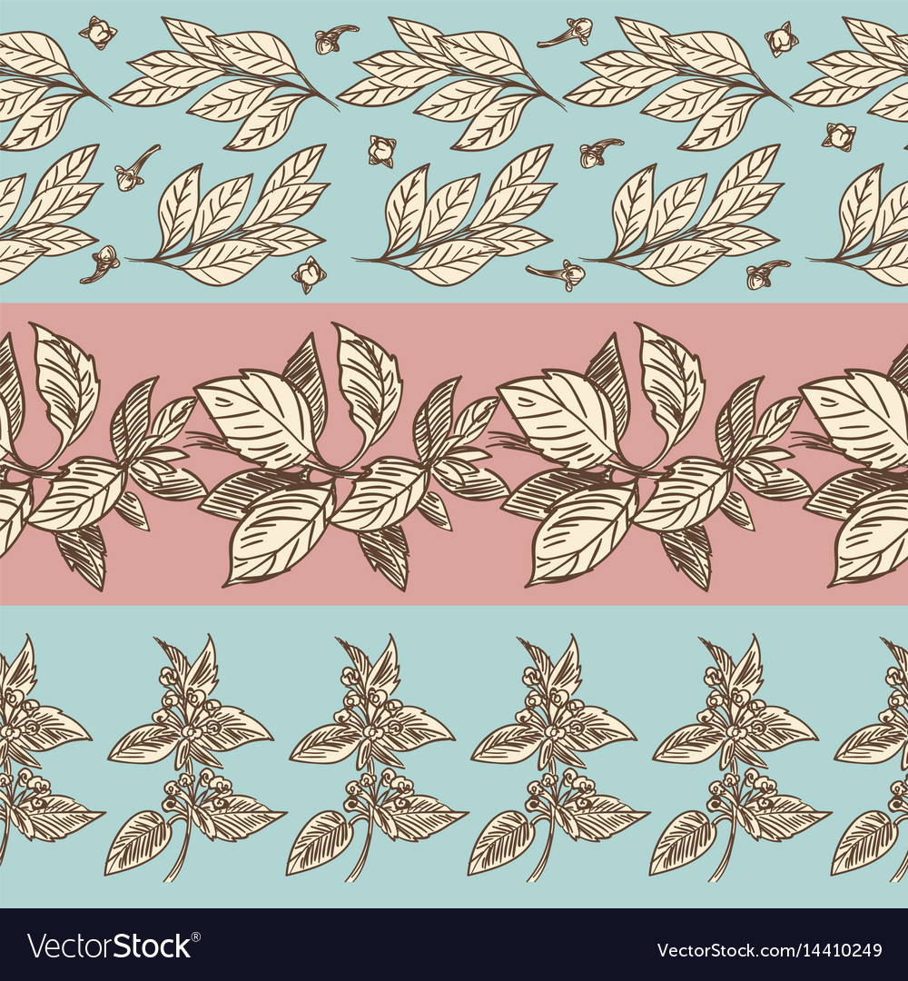Spices seamless pattern collection Royalty Free Vector Image