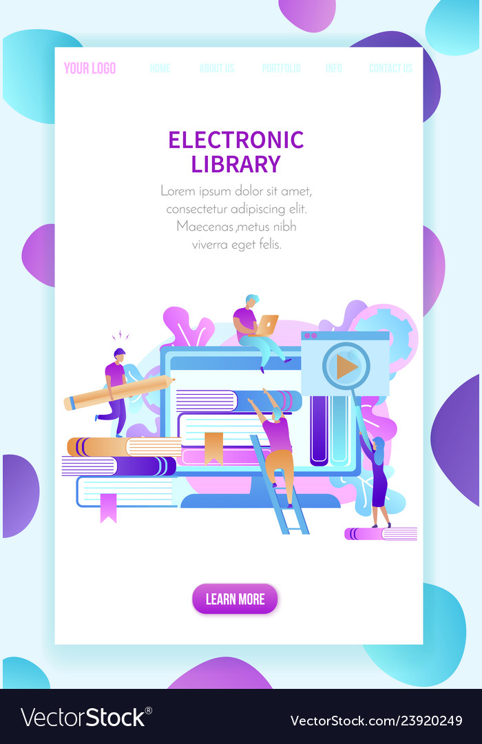 Students training by electronic library technology