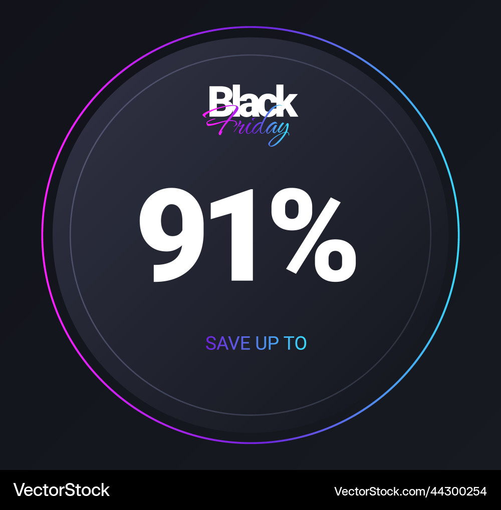 Discount 91 percent concept Royalty Free Vector Image