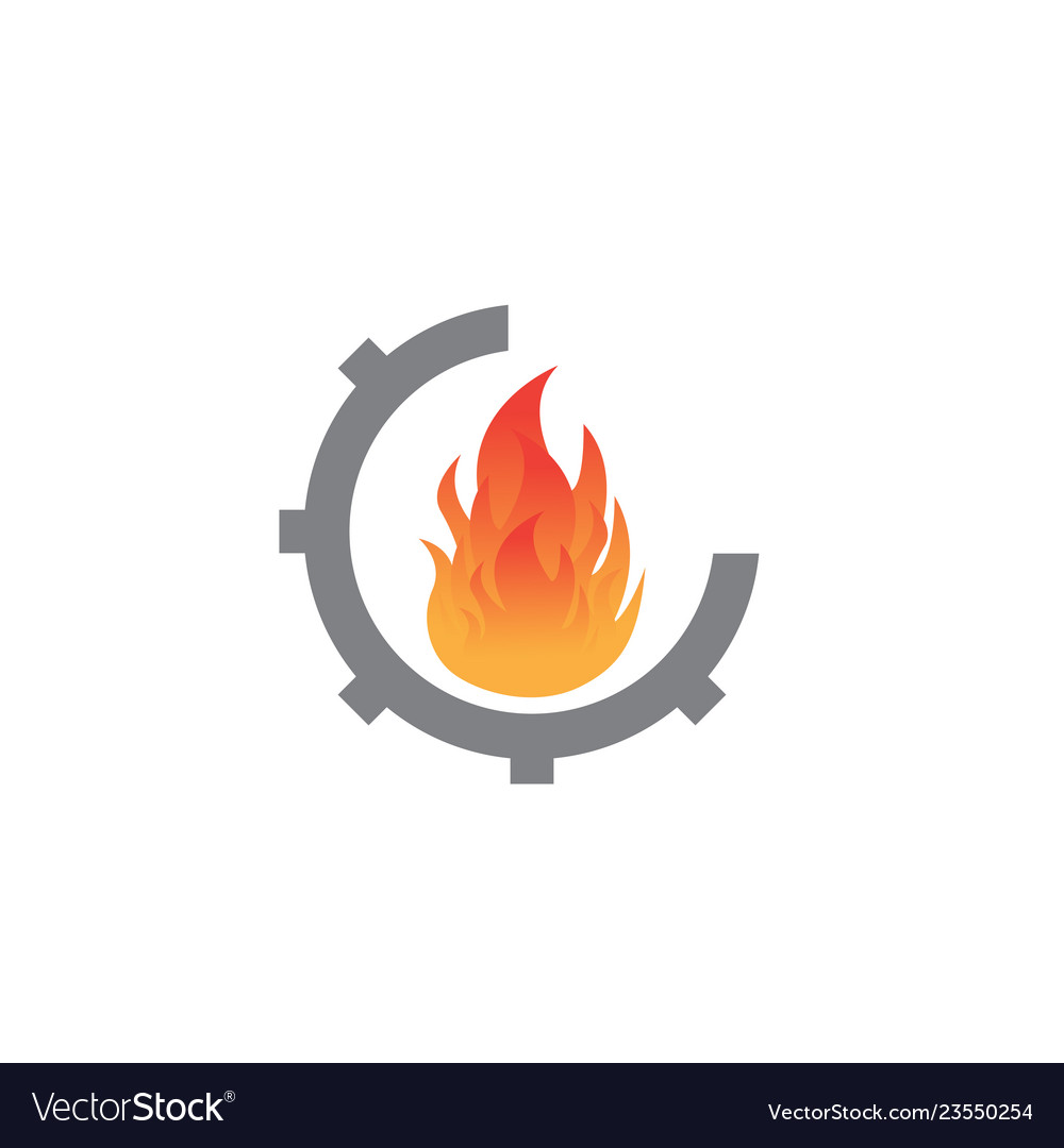 Fire tech logo Royalty Free Vector Image - VectorStock