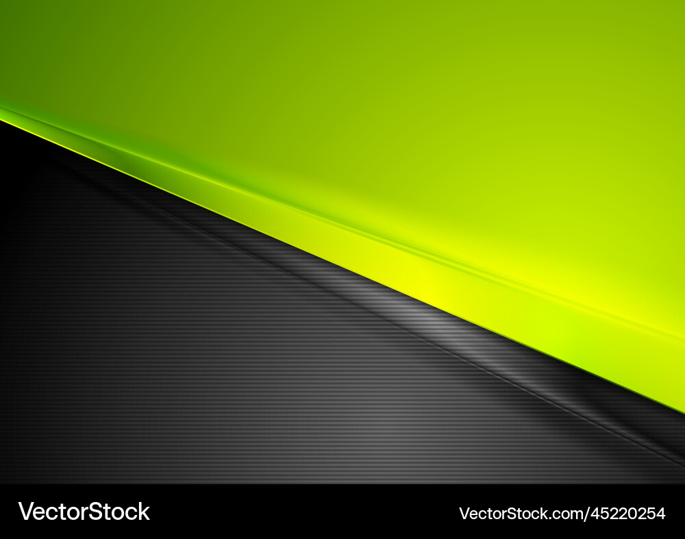 Green and black contrast striped abstraction Vector Image