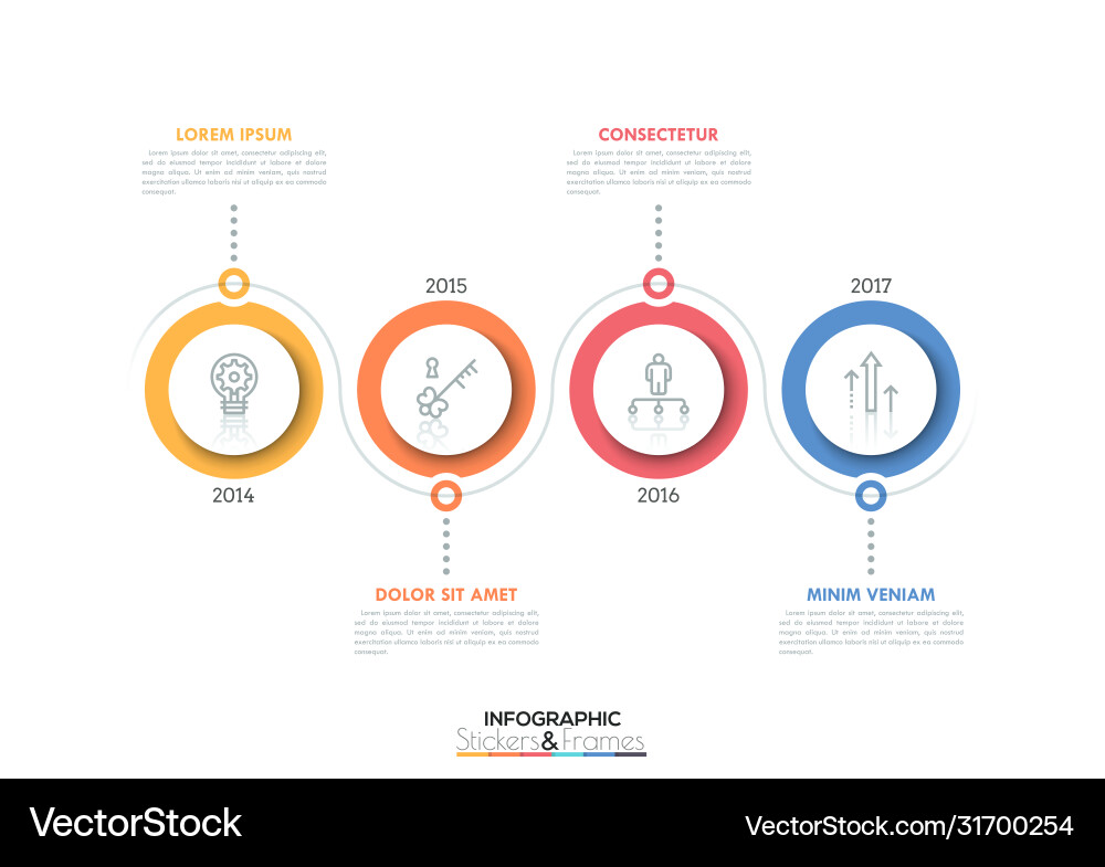Modern creative infographic template Royalty Free Vector